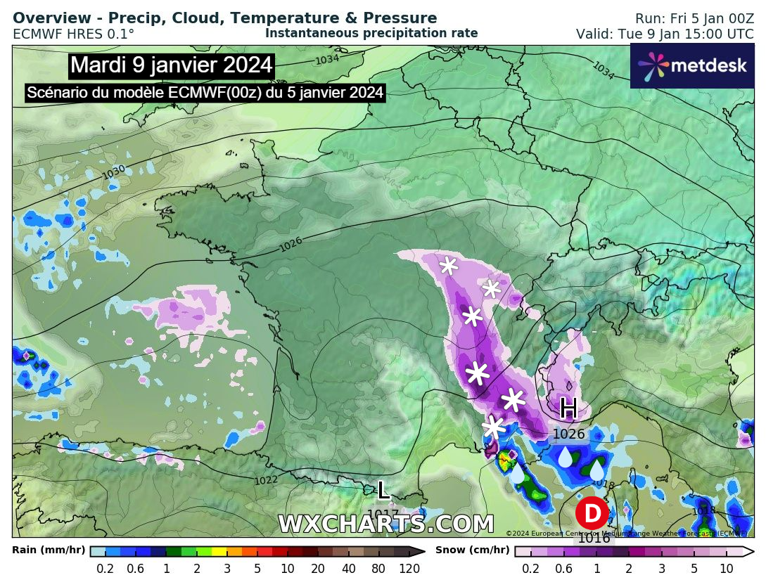 Actualités météo: Quels sont les risques de neige en plaine dans les prochains jours ? 05/01/2024